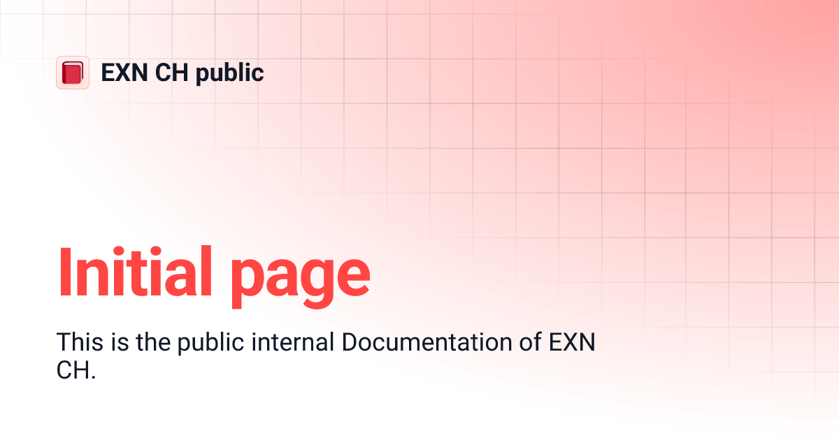 Initial page | EXN CH public